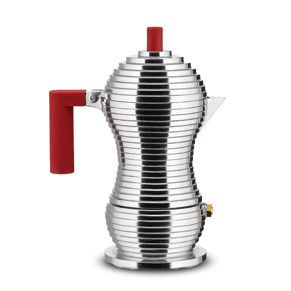 Alessi Pulcina 3 Cups Moka Pot Crveni - Capsuland